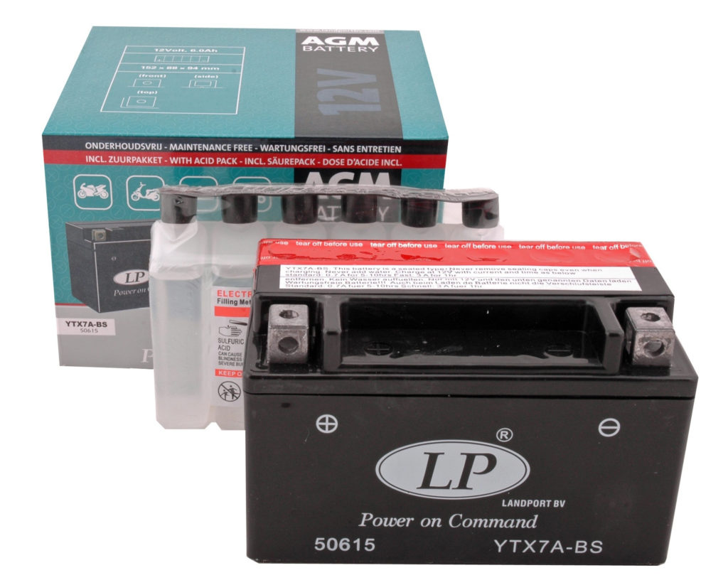 YTX7A-BS 4T Scooter Accu 12V 6.0Ah - AGM, BTC, Turbho, Sym Etc...