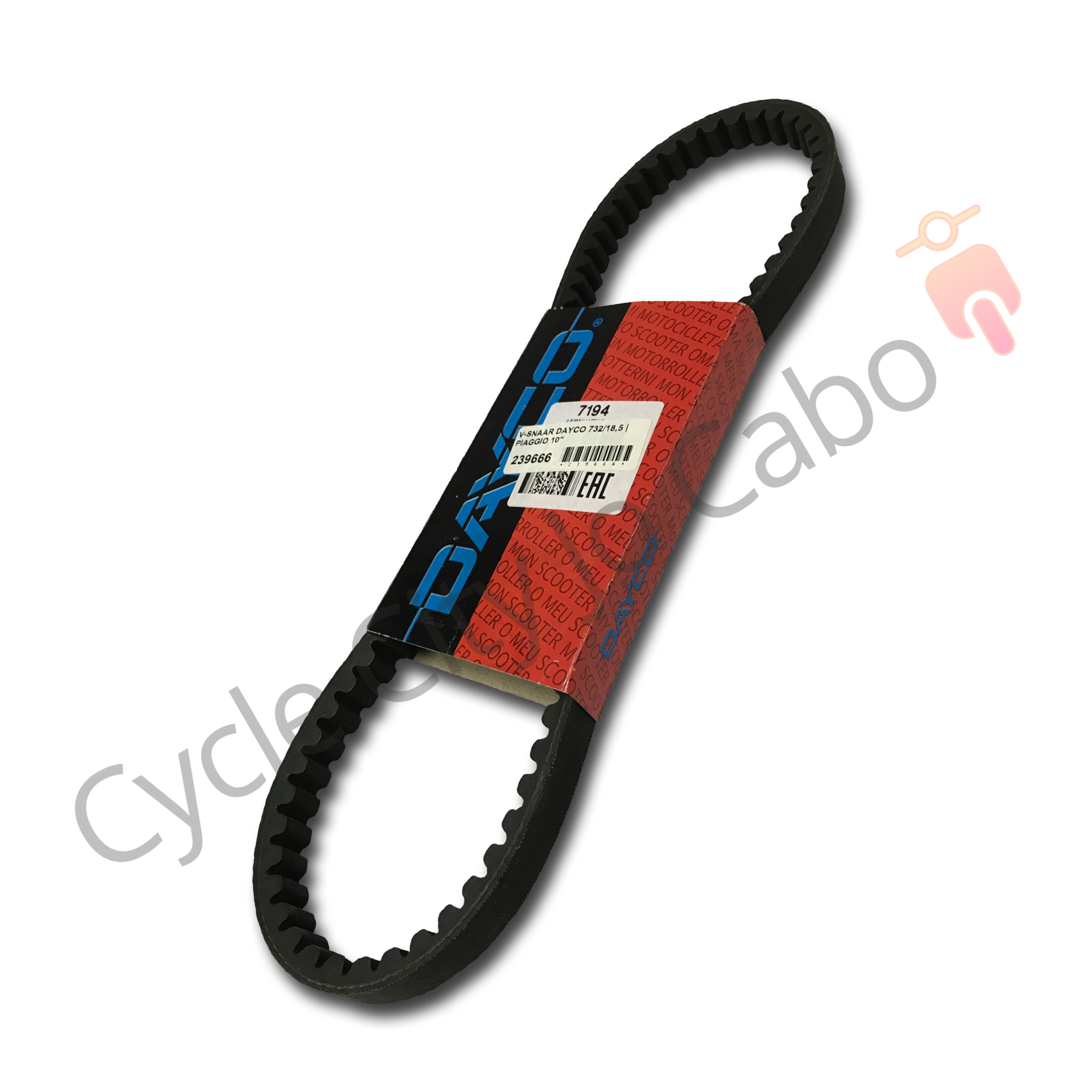 V-snaar / aandrijfriem Piaggio Zip - Turbho RB - Vespa LX - S - Dayco